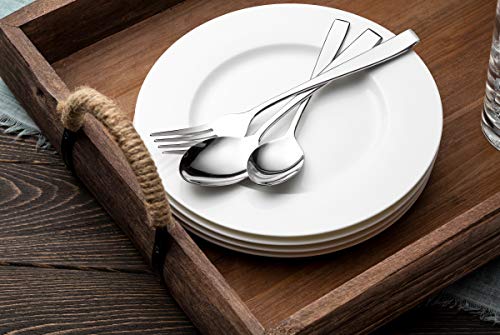 Godinger Silverware Set, Flatware Sets, Mirrored Stainless Steel Cutlery Set, Spoons Forks Knives, 20 Piece Set, Service for 4