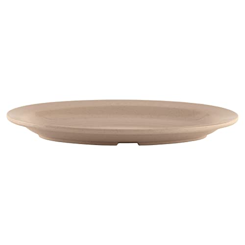 G.E.T. OP-610-S Melamine Oval Serving Platter, 10" x 6.75", Beige (Set of 12)