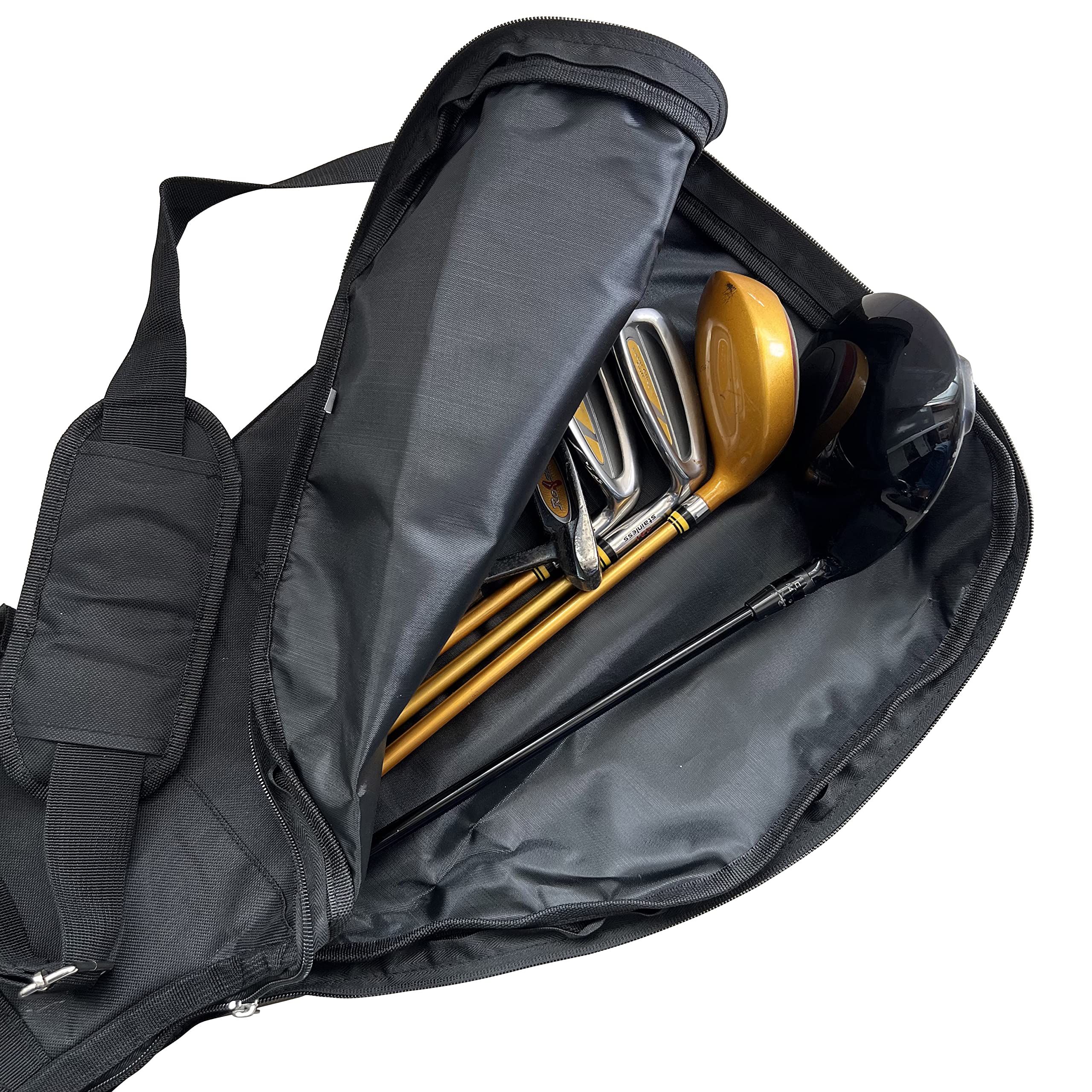 Golf Lightweight Carry Bag Foldable Sunday Bag Small Travel Bag for Driving Range, Practice Thick and Tough Clubs Case Multi Colors Golf Carry Bag 8-10 Golf Clubs Golf Case with Waterproof Strap