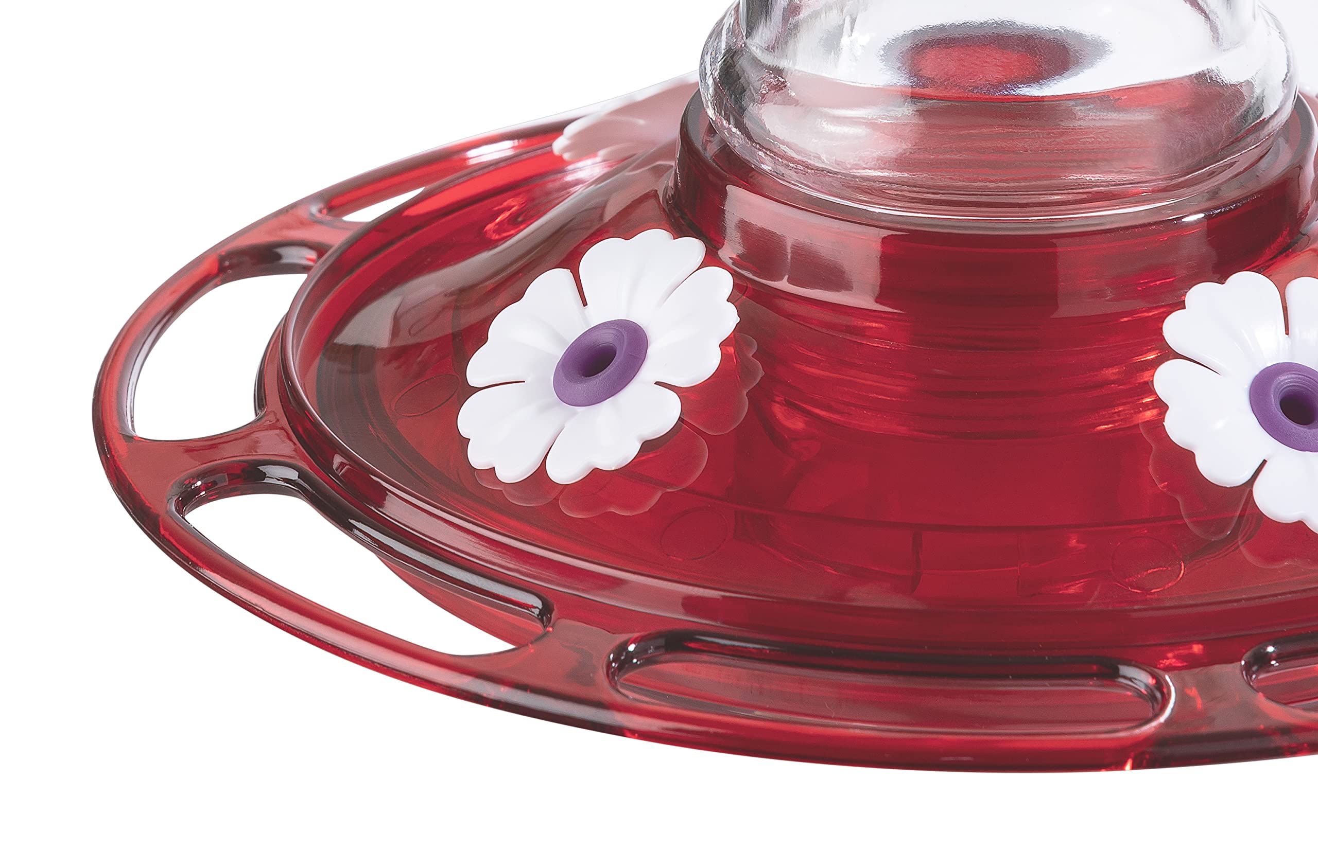 More Birds Bird Health+ Big Gulp Hummingbird Feeder, Glass Hummingbird Feeders for Outdoors, 5 Feeding Stations, 40 Ounces