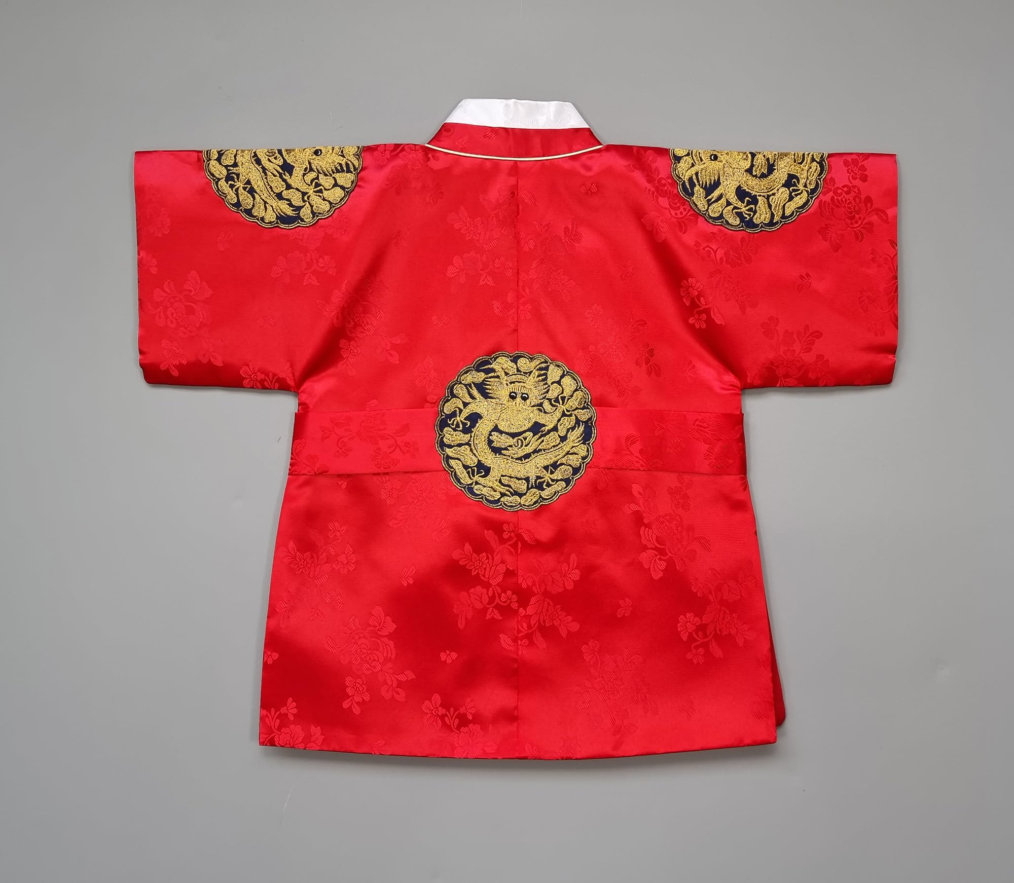 Korean Traditional Clothing Hanbok Boy Baby 100th Days First Birthday Dol Party Celebrations Red 1-10 Ages BDGH03 (100th days hanbok+hat)