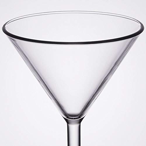 G.E.T. SW-1407-1-SAN-CL-EC Heavy-Duty Shatteproof Plastic Martini Glasses, 10 Ounce, Clear (Set of 4)