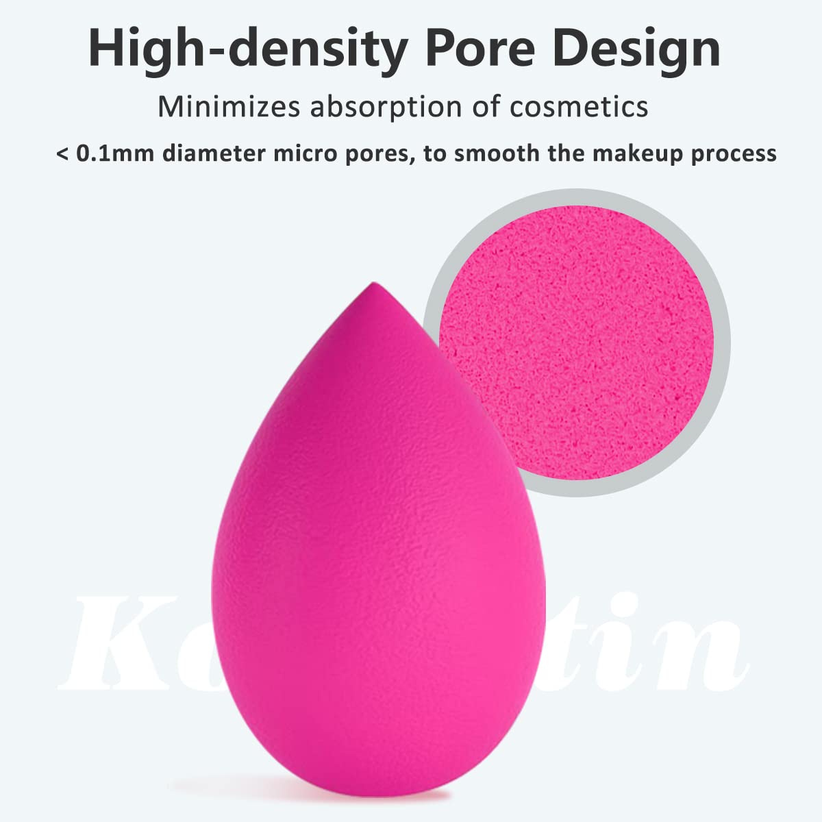 Korintin Makeup Sponge Set, 10PCS Multi-color Makeup Blender Sponge Set, Washable Non Latex Foundation Sponge, Use Dry and Wet Both - Beauty Sponge for Powder, Liquid, and Cream Products