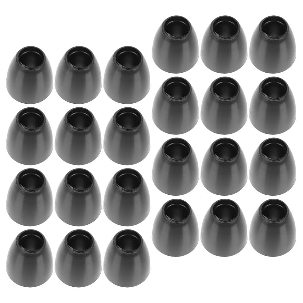 GLEAVI 24pcs Black Auscultation Earplugs Silicone Replacement Ear Tips Ear Tips for Replaceable Silicone Earbuds Ear Tips Supplies Ear Plug