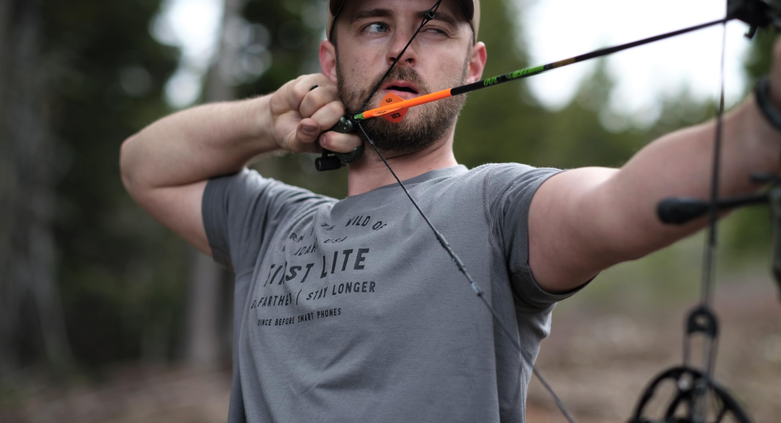 First Lite Men's Aerowool Tech Tee - Durable Merino Wool T-Shirt - Conifer (Bruin) - X-Large