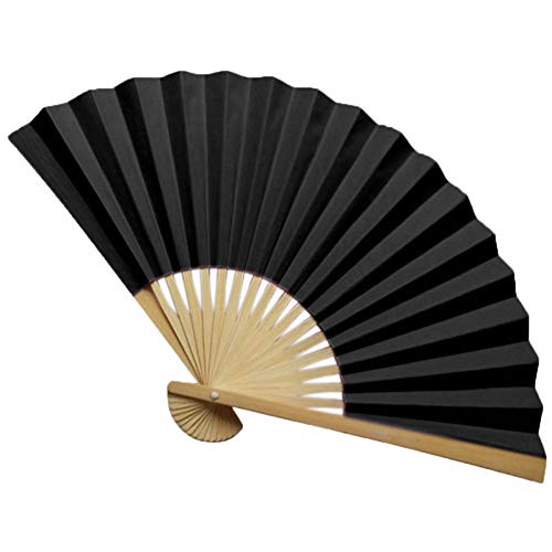 Hand Fans Folding fan Pattern Chinese Style Hand Held Fan Bamboo Paper Folding Fan Handheld Wedding Hand Fan Cool Bamboo Flower Personalized (Color : H)