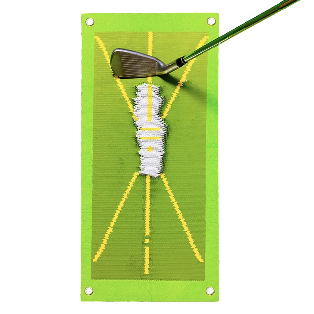Golf Mat Kit, Golf Training Mat for Swing Detection, Golf Hitting Mat for Path Feedback, Golf Practice Mats That Shows Swing Path, Golf Swing Trainer, Golf Training Aid for The Best Hit Analysis