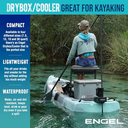 Engel UC7 7.5qt Leak-Proof, Air Tight, Drybox Cooler and Small Hard Shell Lunchbox for Men and Women in Silver