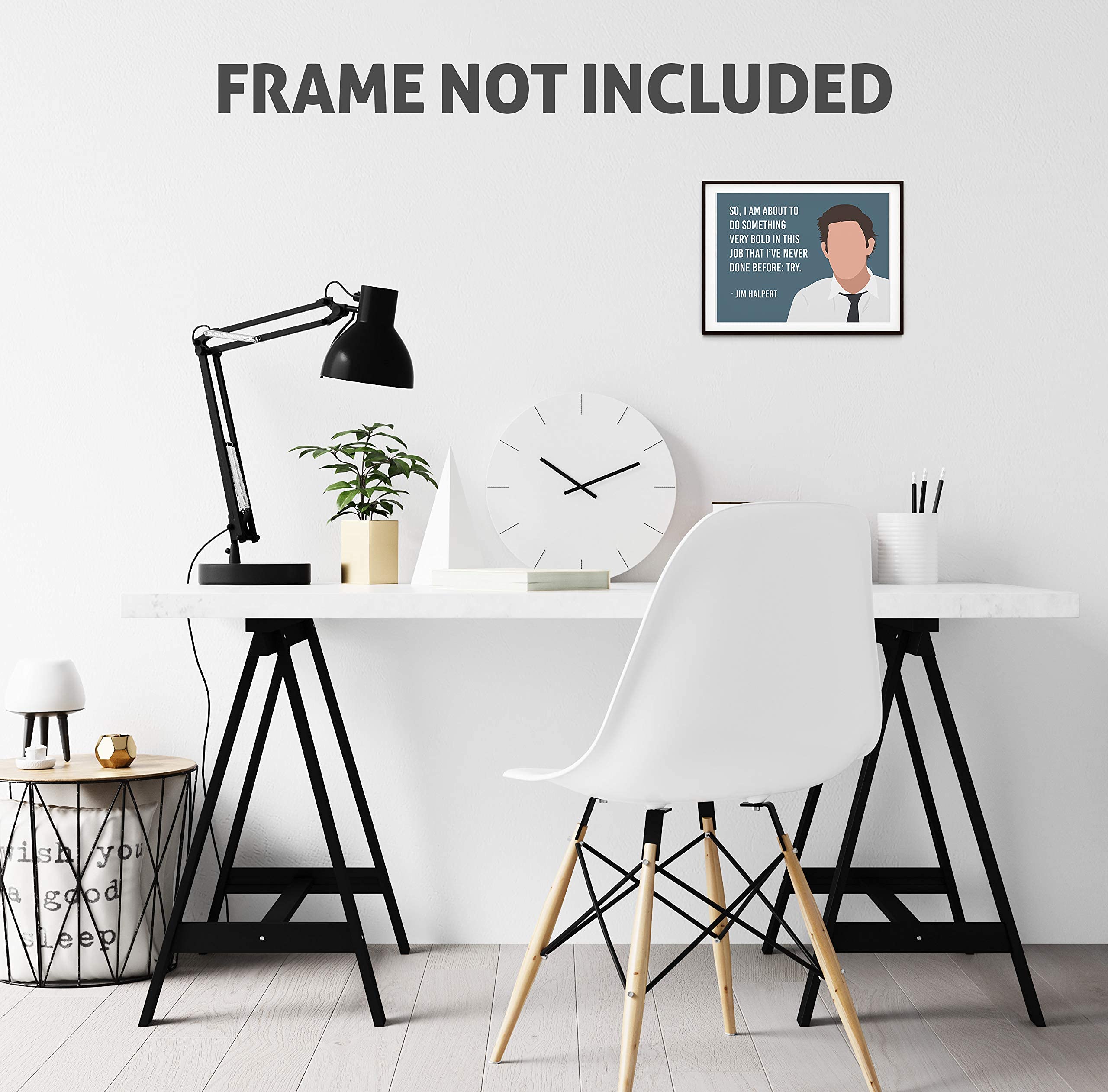 Jim Halpert Quote Wall Art - Funny Office Merch TV Fan Gifts Poster - 8x10 - Unframed