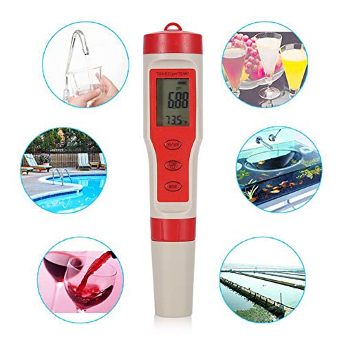 GLOGLOW 0.00 to 14.00pH Water Quality Test Pen, Water Quality Tester, for Fish Industrial Wastewater Laboratories Aquarium