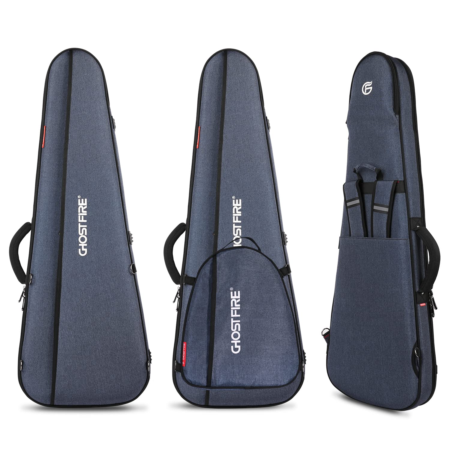 GHOSTFIRE high-end Bass Gig bag Super thick fit Precision/Jazz An Expansion Package Is Attached (Bass Gig bag-blue)