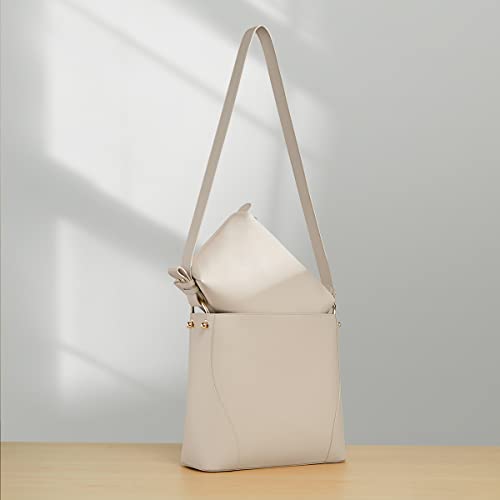 FOXLOVER Genuine Leather Shoulder Bags for Women Big Capacity Hobo Bucket Bag Lady Designer Handbag Purse