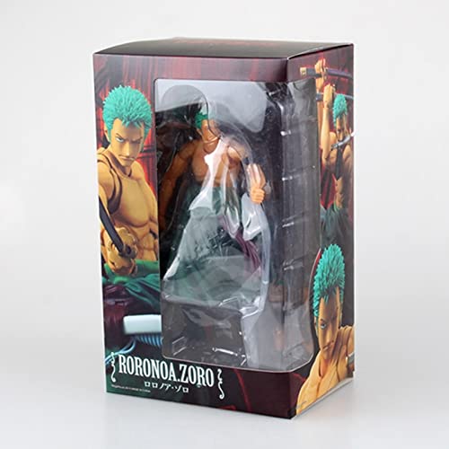 HOUYSA Japanese Animation Integrated Rolonoa Zoro Statue Fighting Version. Pirate King Three Knife Flow Movable Solon PVC Action Model Series Cool Stunt Doll Toys