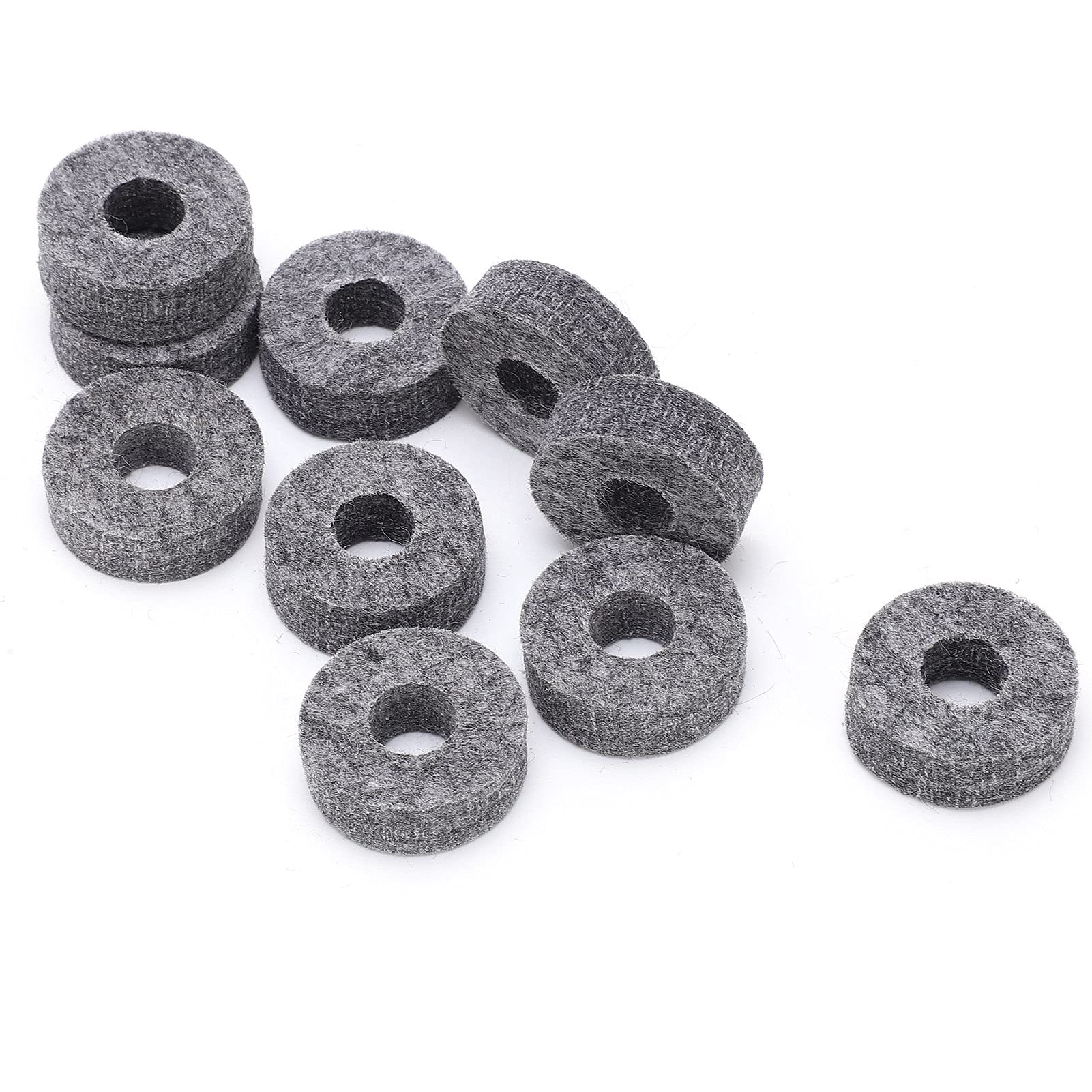 Hi Hat Felts Pad, Instrument Accessory Portable 10Pcs Drum Cymbal Felt Set for Playing
