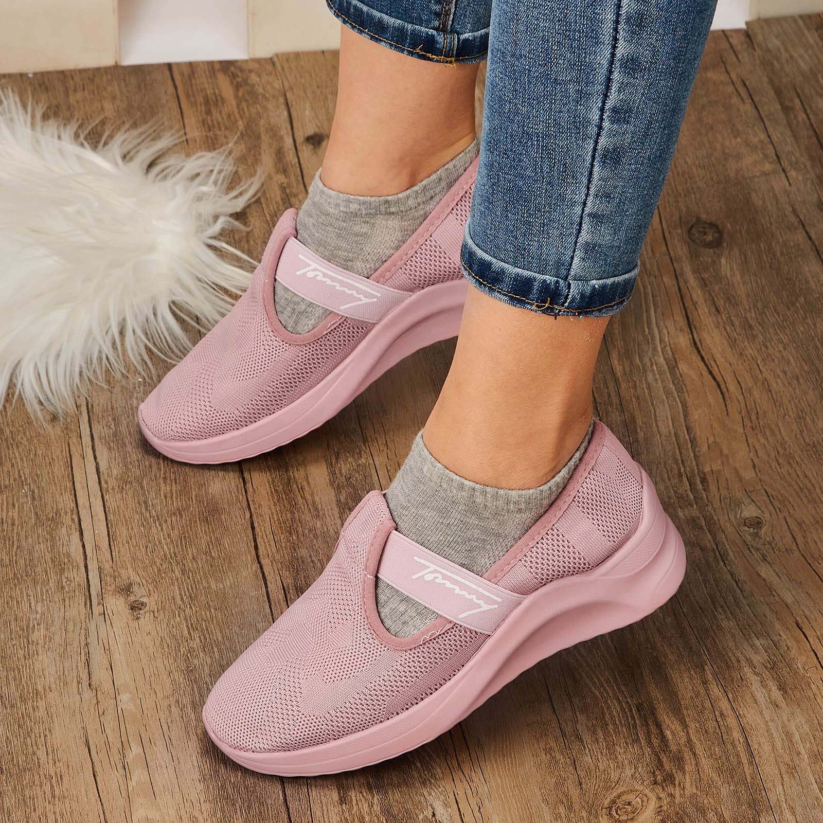 FASDNENDYS Ladies Fashion Solid Color Light Mouth Hollow Mesh Platform Casual Comfortable Water Shoes for Women Pink