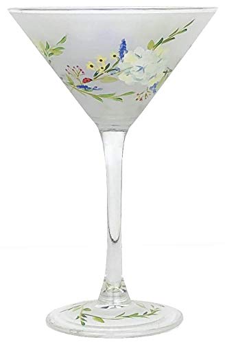 Golden Hill Studio Springtime in Paris Collection Unique Glassware by USA Artists, Set of 2, Spring Table Décor