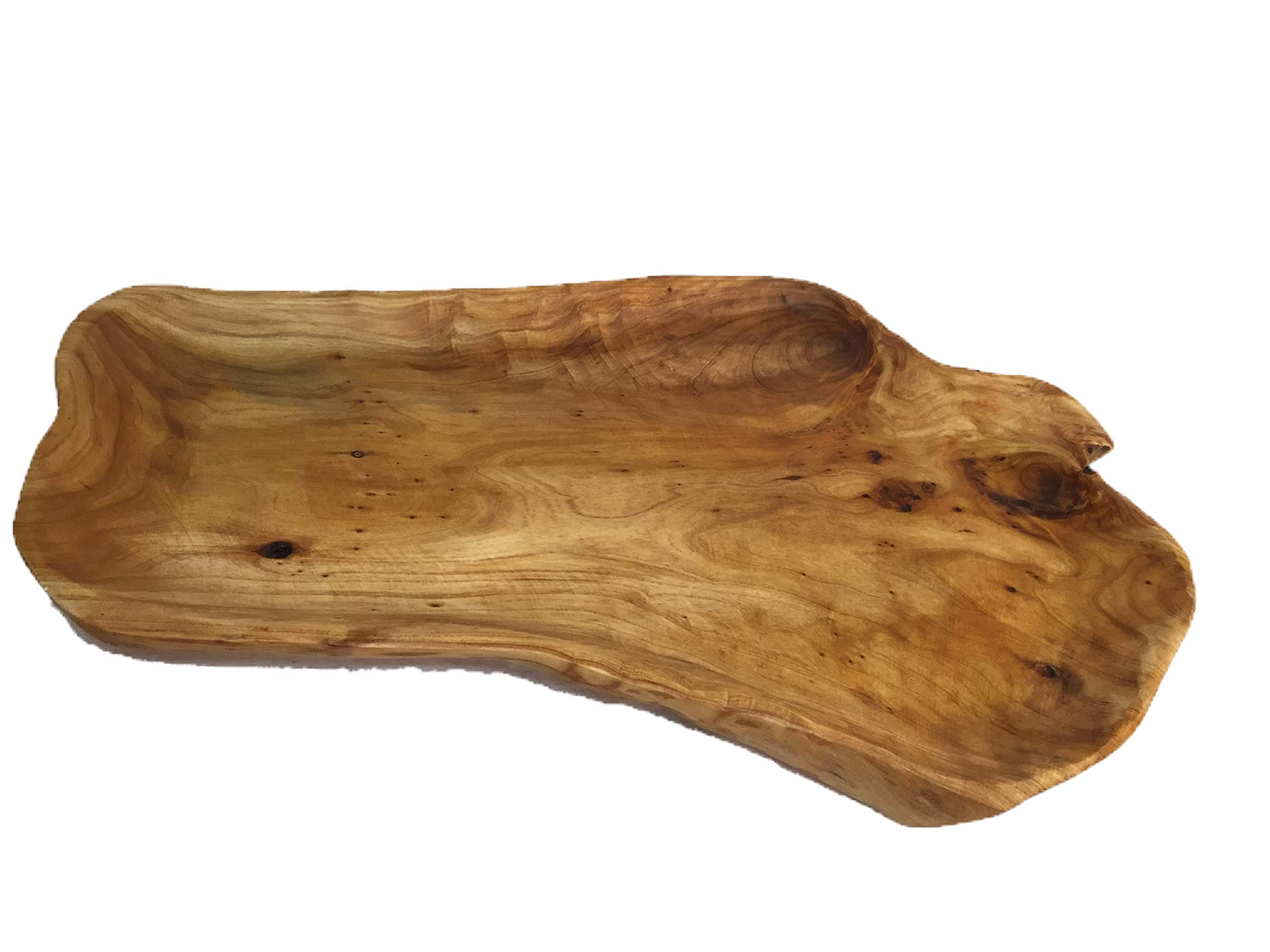 Greener Valley Hand-Crafted Root Wood Live Edge Platter (Large - 20-21")