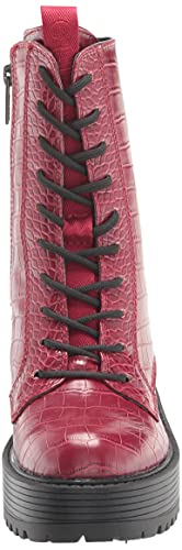 Guess Women's KANIELA Ankle Boot, Merlot Red Crocodile, 5.5