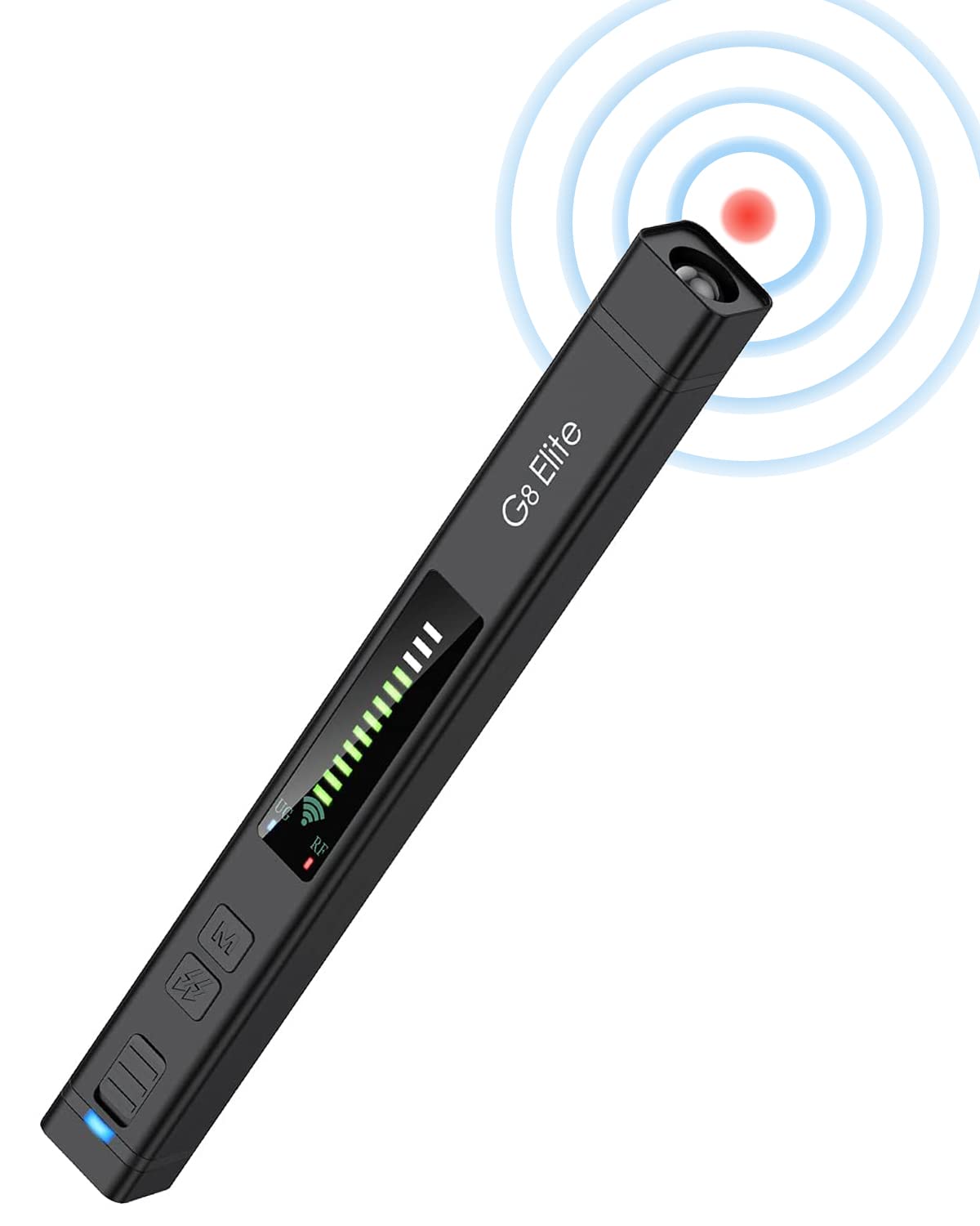 VOIVEY G8 Elite Hidden Camera Detectors, RF Bug Detector, GPS Tracker Finder, Anti Spy Detector for Wireless Listening Device, 12 Levels Sensitivity, Portable Pen Shape for Hotels, Office, Travel Gift