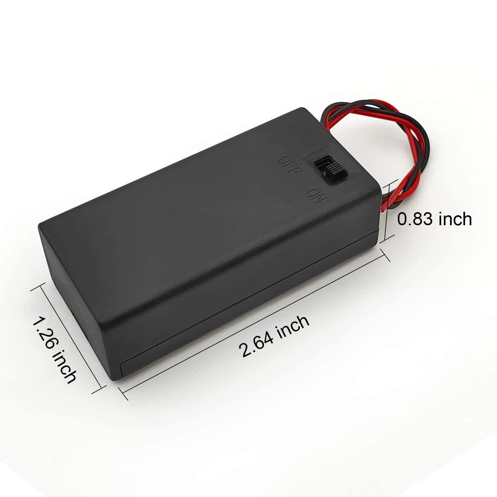 VWEICYY 2PACK 9V Battery Holder,9V Battery Holder with Switch,9 Volt Battery Holder with Leads,Widely Used in Student Experiments,LED Strips or Other Devices with 9V Batteries (2 Pack)