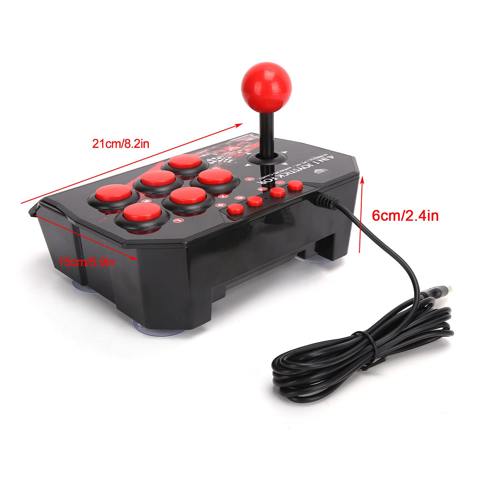 KOSDFOGE Arcade Fight Stick Wired Arcade Joystick Arcade Games Accessories for Switch/PC/PS3