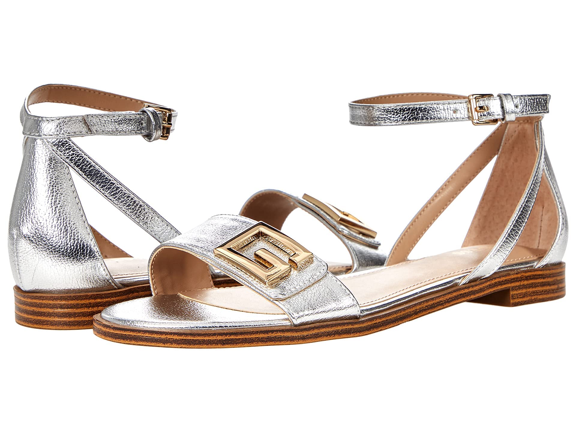 Guess Women's Rashida Flat Sandal, Black, 7.5