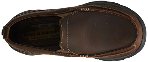 Skechers USA Men's Relaxed Fit Memory Foam Superior Gains Slip-On,15 M US,Dark Brown