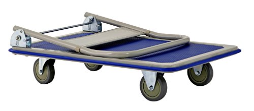 Juggernaut Carts Heavy Duty 660 lb. Capacity Folding Platform Cart, 11.02" Height, 23.2" Width, 35.4" Length, 660 Pounds Load Capacity - FPTC3623-BLUE