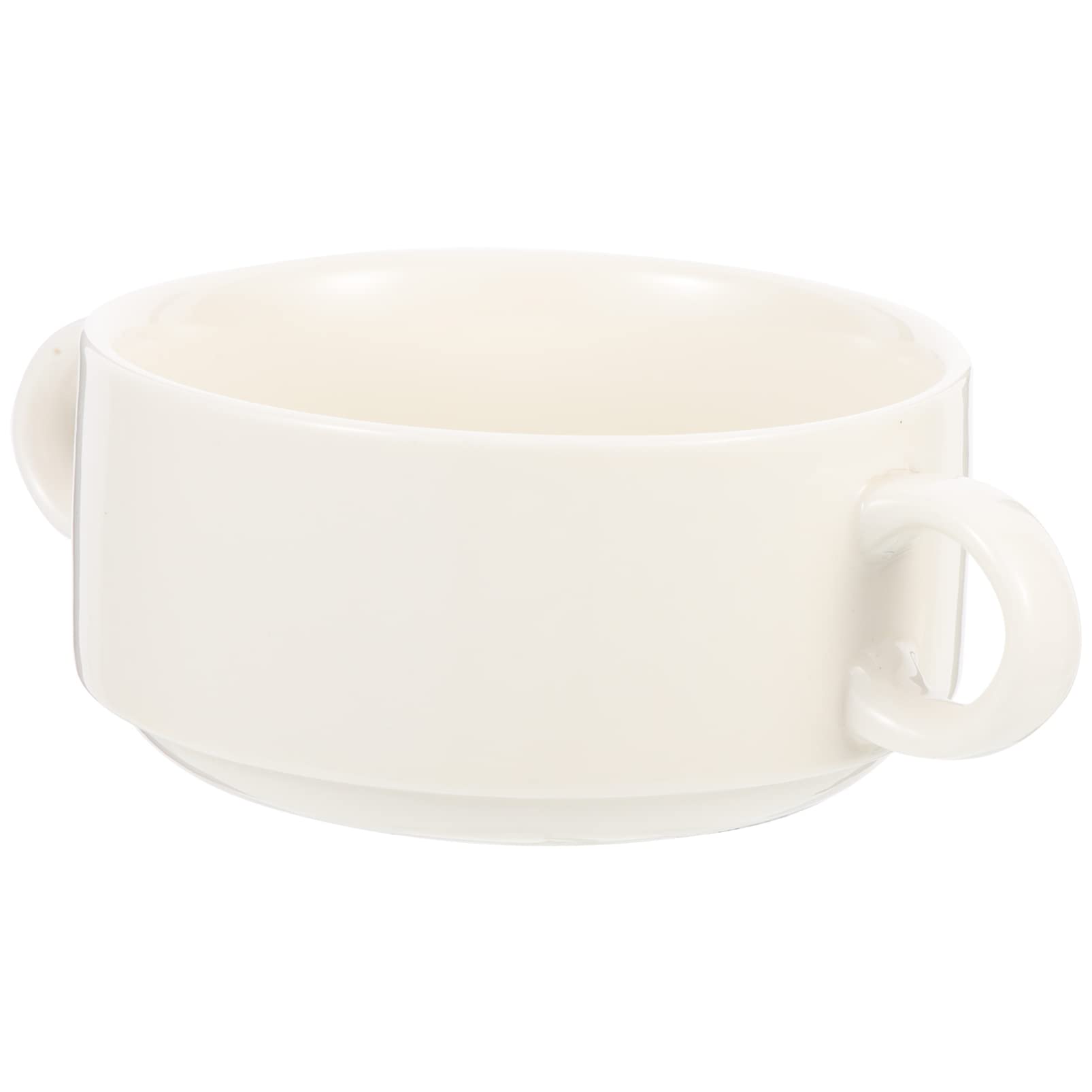 Hemoton Handle Soup Bowl Soup Bowls with Handles Ceramic Serving Bowls Porcelain Ramekin Bowl Set for Salad Cereal Dessert Ice Cream Stew Bowl White Soup Bowl Soup Bowl Soup Bowl Soup Bowl Soup Bowl