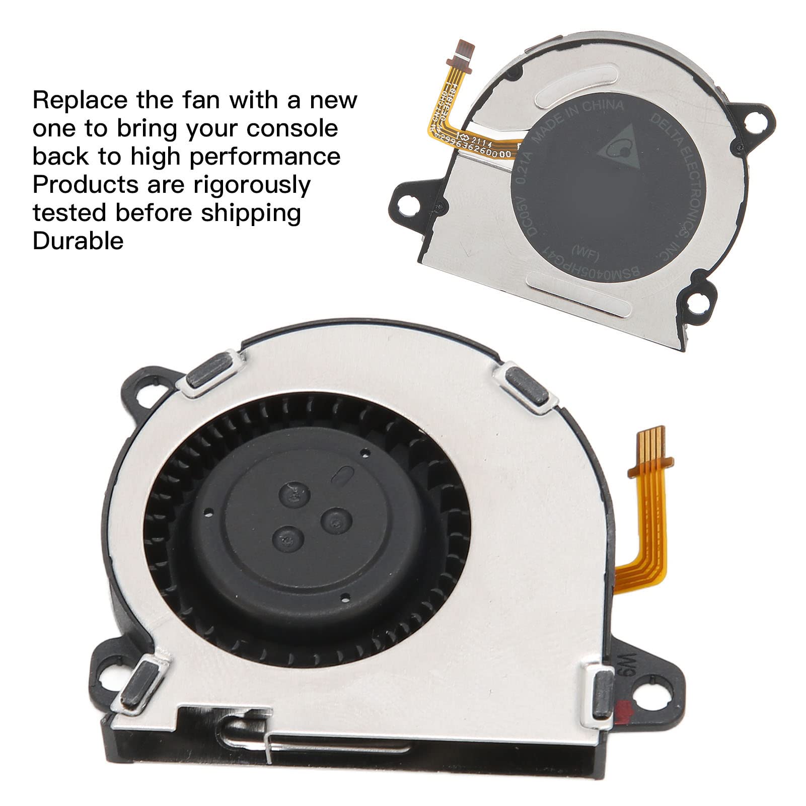 KOSDFOGE Replacement Internal Cooling Fan Part Professional Internal Fan Replacement Parts Compatible with OLED Game Machine