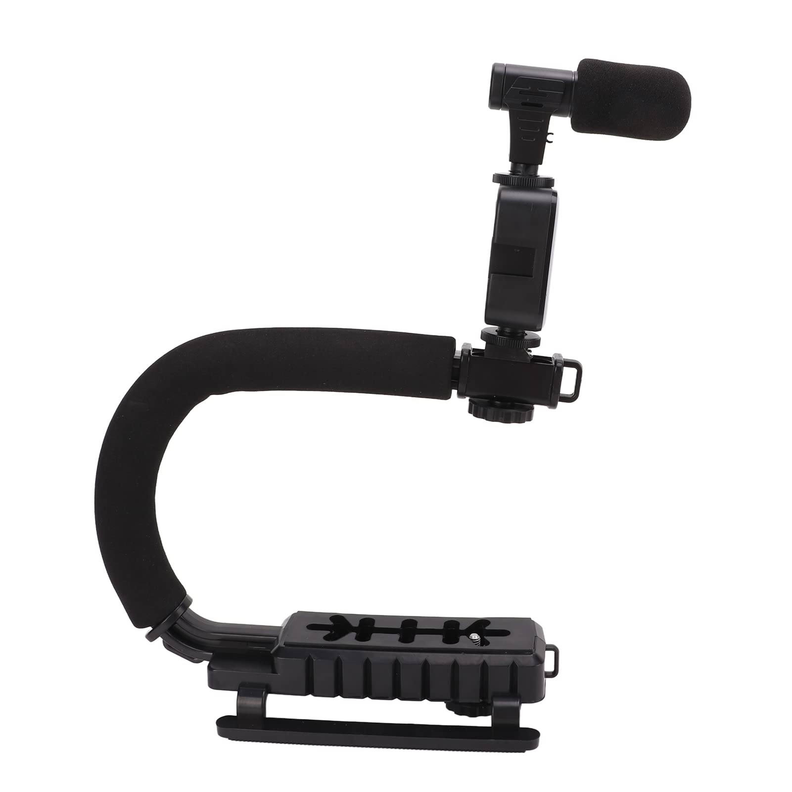 Handheld Camera Stabilizer, Noise Reduction Microphone 1/4 inch Thread U Shape Camera Stabilizer Anti Loose Standard 0.64cm Thread for Outdoor for Shooting