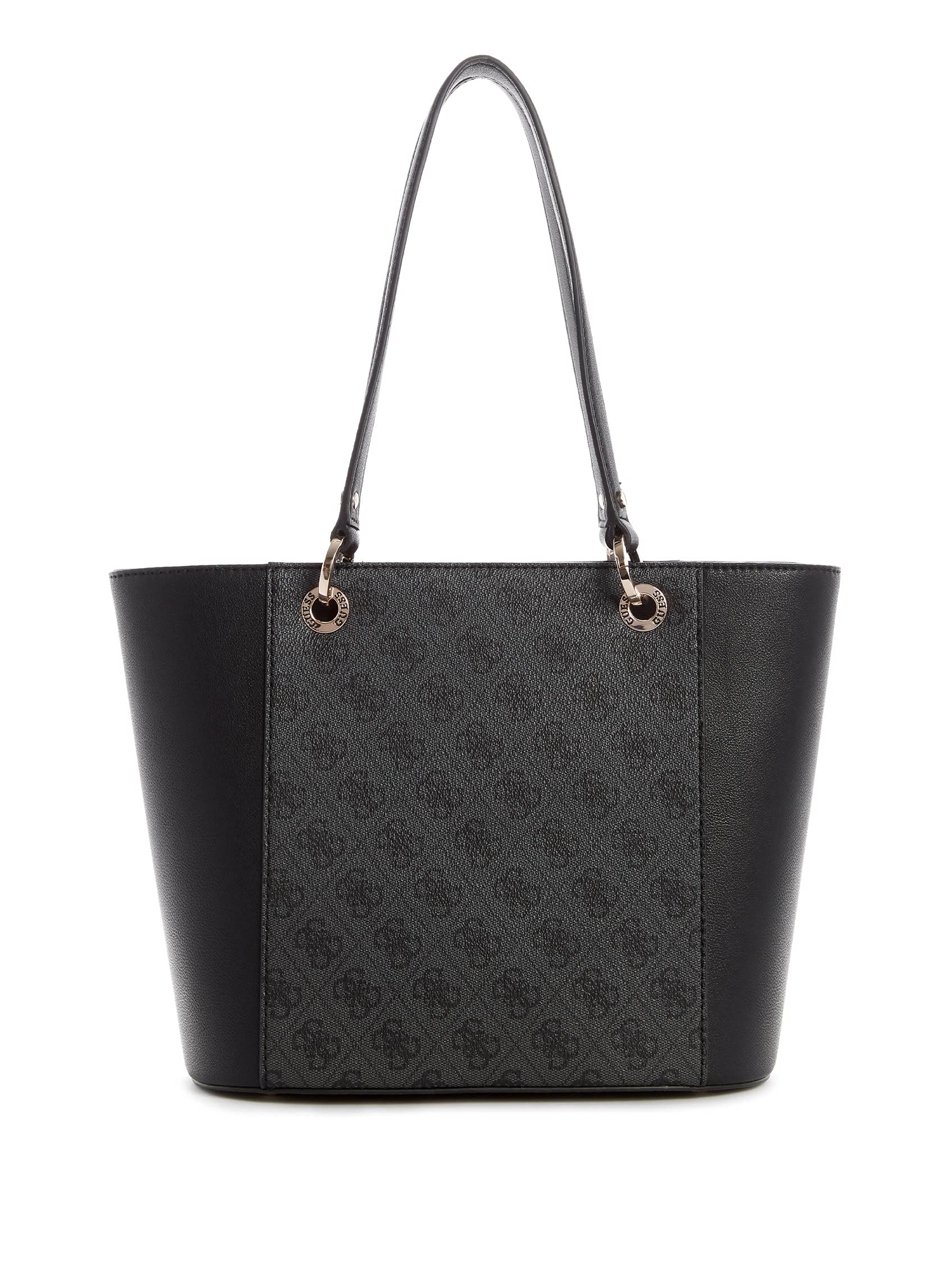 GUESS womens Noelle Small Elite Tote, Coal, One size US