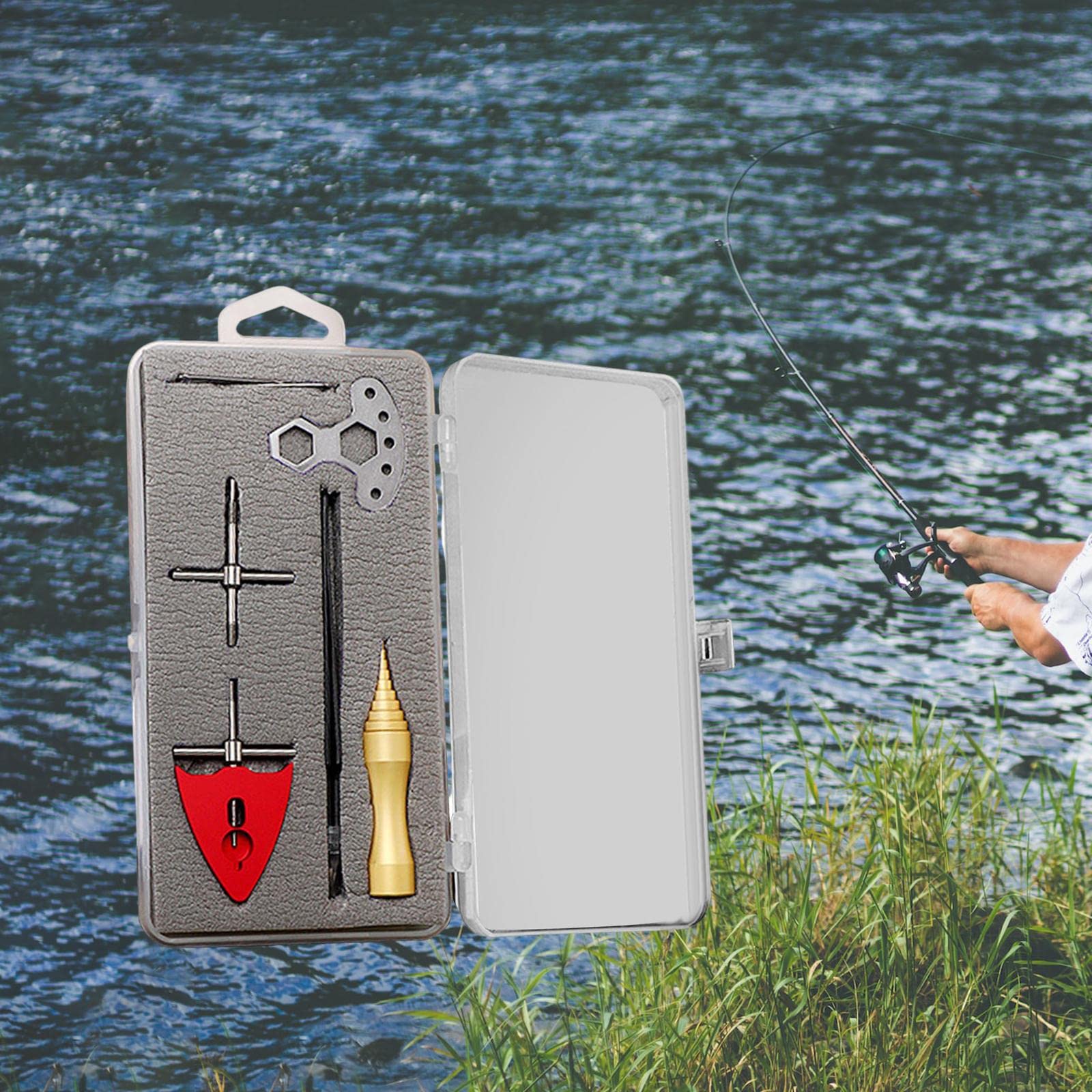 Fishing Reel Removal Tool Easy to Use Multifunction DIY Modified Tool Maintenance Fishing Wheel Spool Disassembly Set for Outdoor Activities