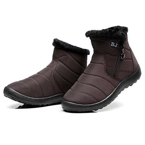 FASDNENDYS Botas Boots Ankle Shoes Warm Women's Short Winter Snow Nylon Cotton Slip in Winter Boots for Women