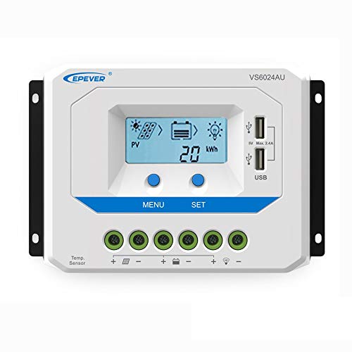 EPEVER VS6048AU Solar Panel Regulator Charge Controller 12/24V/36V/48V Auto Work for Solar Battery Charging by Fuhuihe (12V/24V/36V/48V, 6048 (60A))