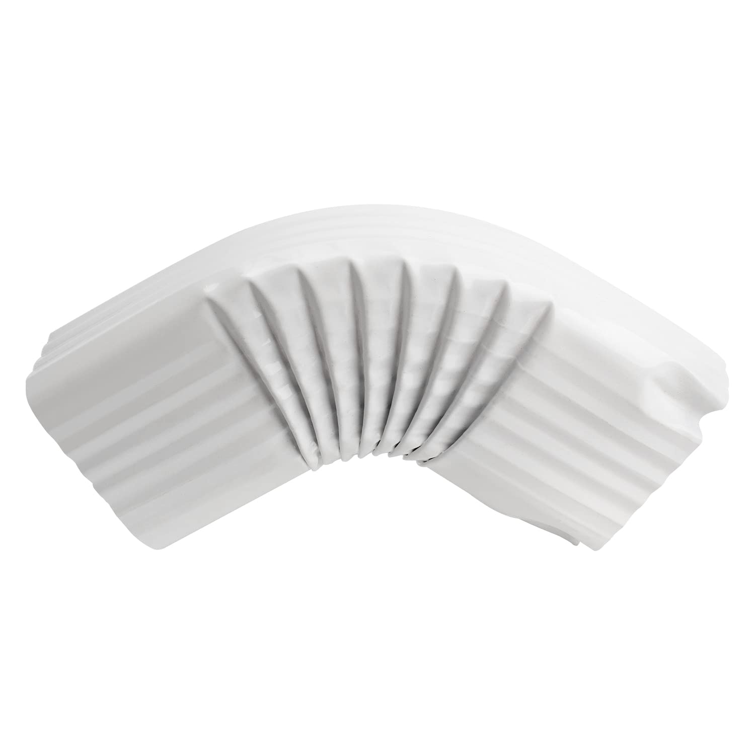 Downspout Gutter Elbow Style B 2" x 3" Angle is 75° White Aluminum 1pack