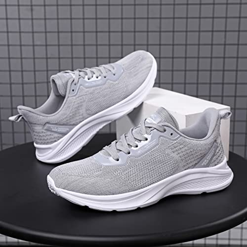 FASDNENDYS Couple Models Men's Spring and Autumn New Korean Version Breathable Lightweight Mens Sneaker Shoes Size 10 New Grey