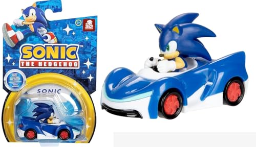 Hot Wheels Speed Tails Car Sonic The Hedgehog Bundle: Character Game Car + Cool Crash Team Bandicoot Retro Video + Figure & Creeper 8-Bit Stickers! 3 Items