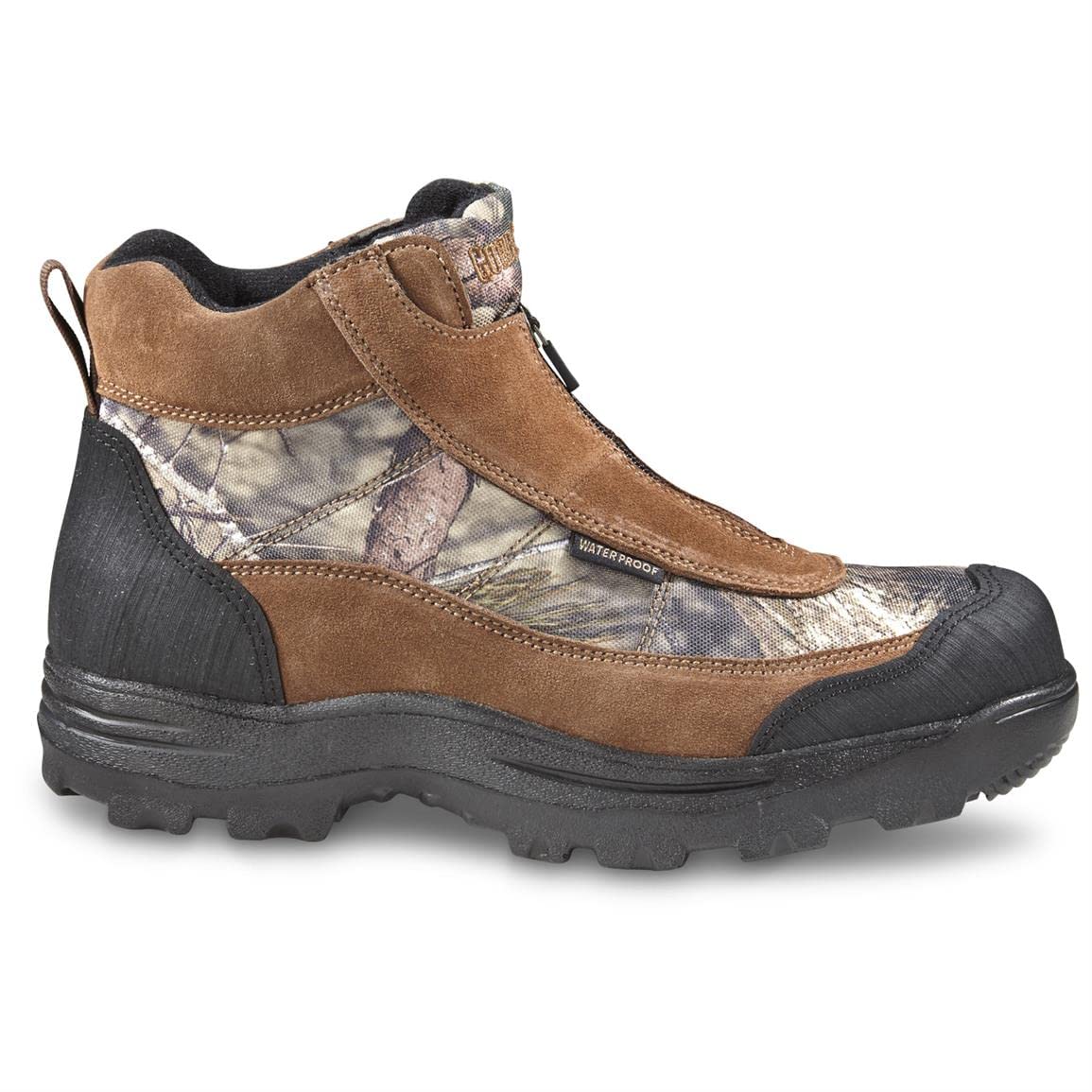 Guide Gear Men's Silvercliff II Mid Waterproof Hiking Boots, Mossy Oak Break-Up Country, 10 2E (Wide)