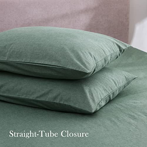 Ventidora 3 Piece Duvet Cover Set Cal King Size,100% Organic Washed Cotton with Linen Feel Like Textured, Luxury Soft and Breatheable Bedding Set with Zipper Closure(1 Duvet Cover + 2 Pillowcases)