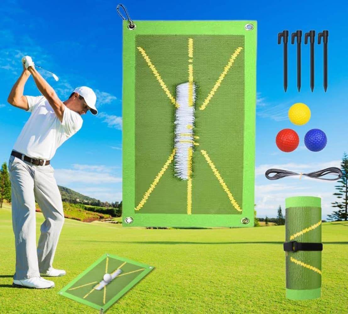 Golf Training Mat for Swing Detection Batting - Practice Golf Swing Path Mat Indoor Outdoor - Golf Swing Training Detection Mat - Golf Swing Impact Mat - Golf Swing Detection Hitting Mat