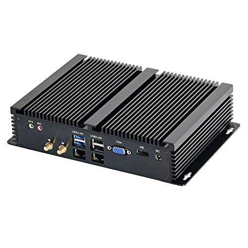 HUNSN Industrial Computer, IPC, Fanless Mini PC, Windows 11 Pro or Linux Ubuntu, I7 10510U 10810U, IM07, GPIO, Watchdog, WOL, SIM Slot, 2 x LAN, 6 x COM, 32G DDR4 RAM, 256G SSD, 1TB HDD