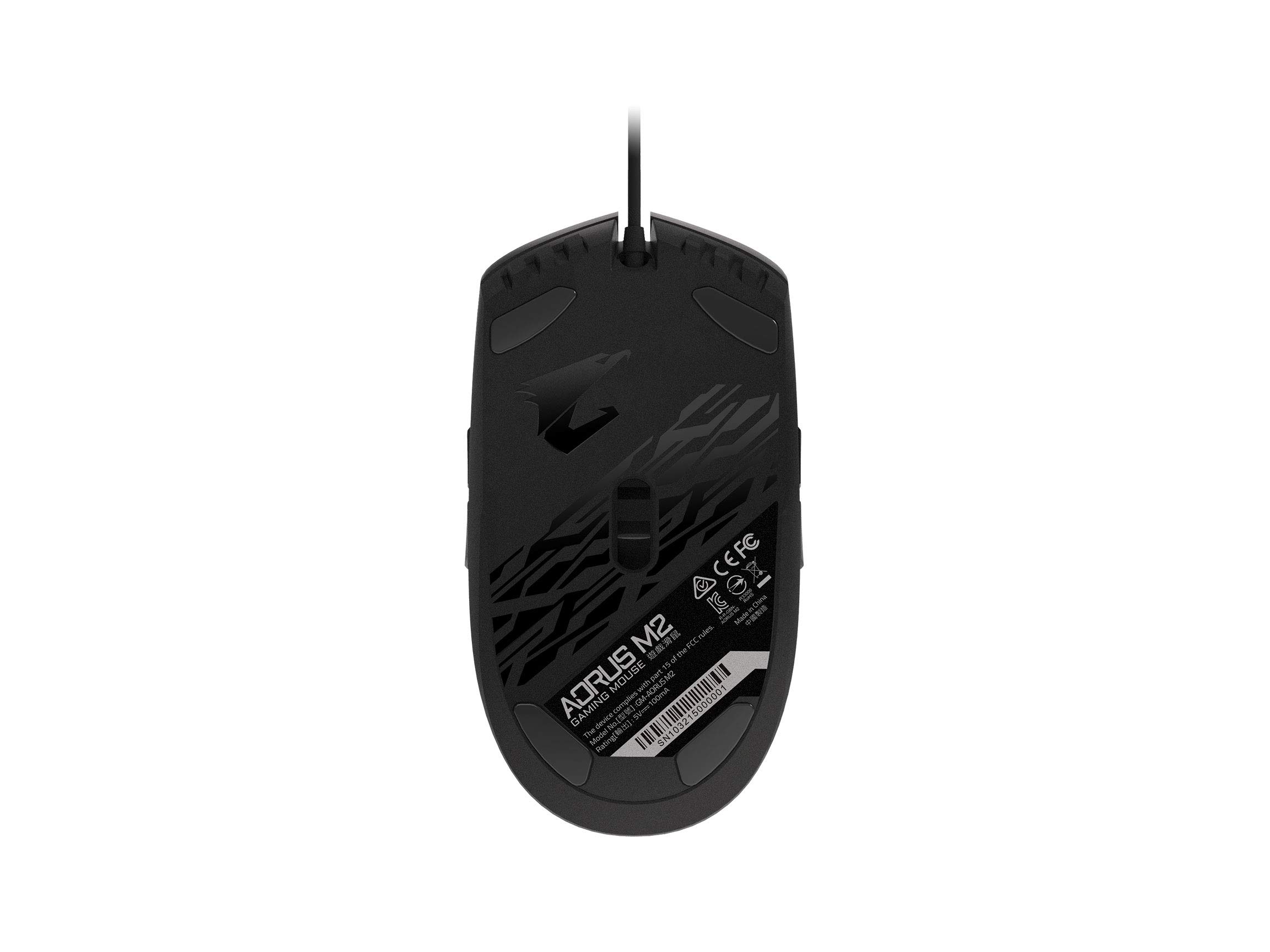 GIGABYTE AORUS M2 Accurate 6200 DPI Optical Engine, Lightweight Esports-Grade, Ambidextrous Design, RGB Fusion 2.0 Mouse GM-AORUS M2,Black