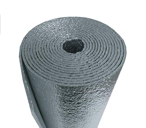 US Energy Products 2 PACK Wholesale Lot: Reflective Foam Core Insulation Kit: 2 Rolls (Size 48"x25') Includes 25' Foil Tape per roll, Knife & Squeegee. Multipurpose Home Insulation Meets Fire Code