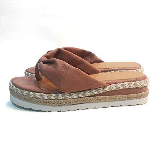 FASDNENDYS Toe Weave Breathable Flat Slip-On Sandals Open Women's Summer Beach Shoes Women's sandals Heel Slides for Women