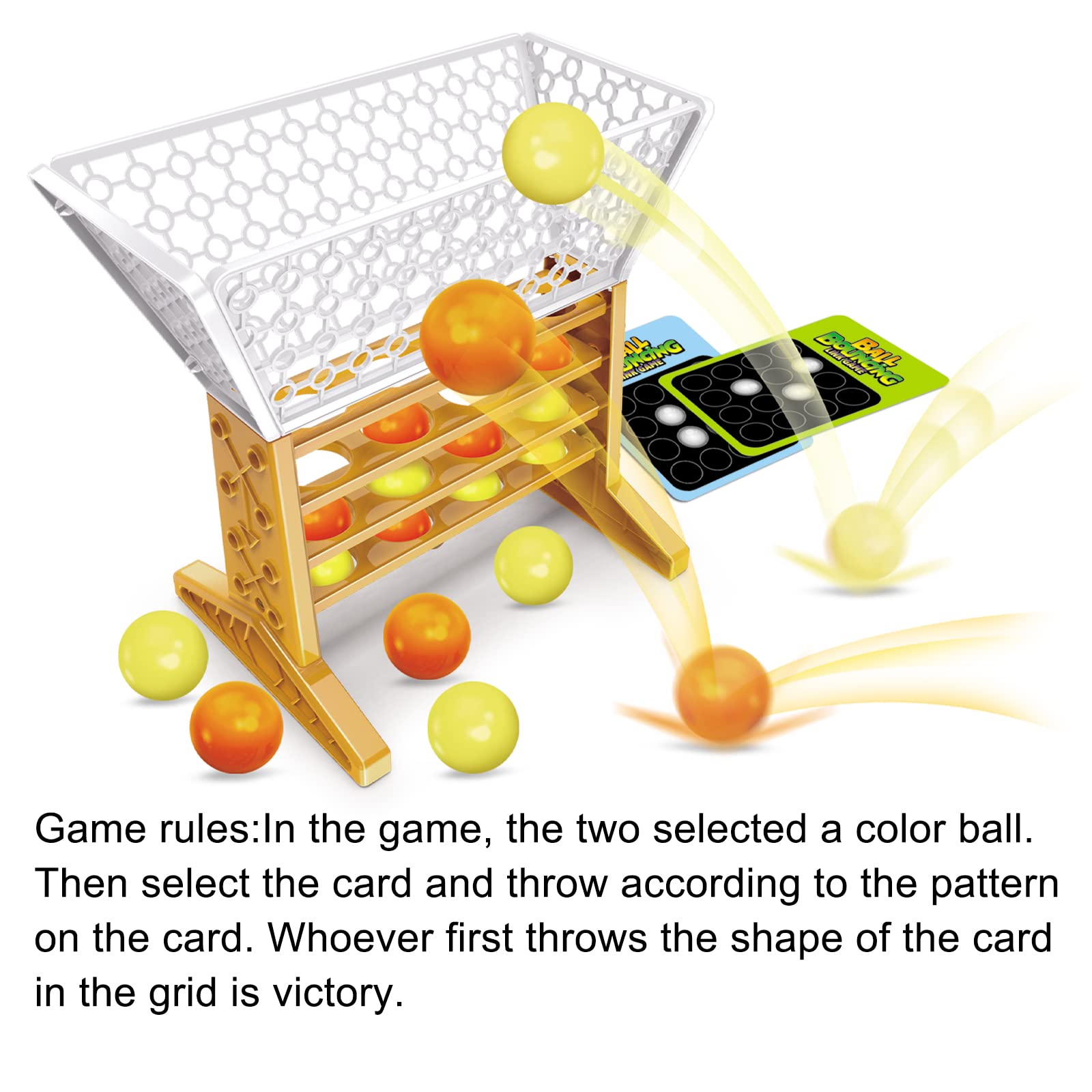 Funny Board Game 4 in A Row Stacking Blocks Bouncing Ball Ludo Party Games for Family