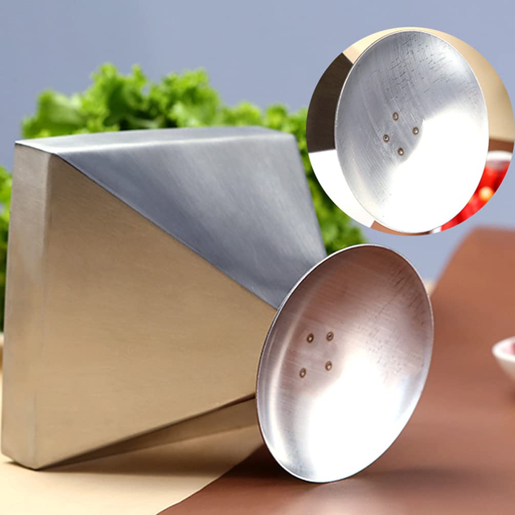 Hemoton Stainless Steel Pyramid Mold Cake Food Mold Stuffed Meat Shape Form Rice Shaper Metal Serving Plate for Home Restaurant Kitchen Size