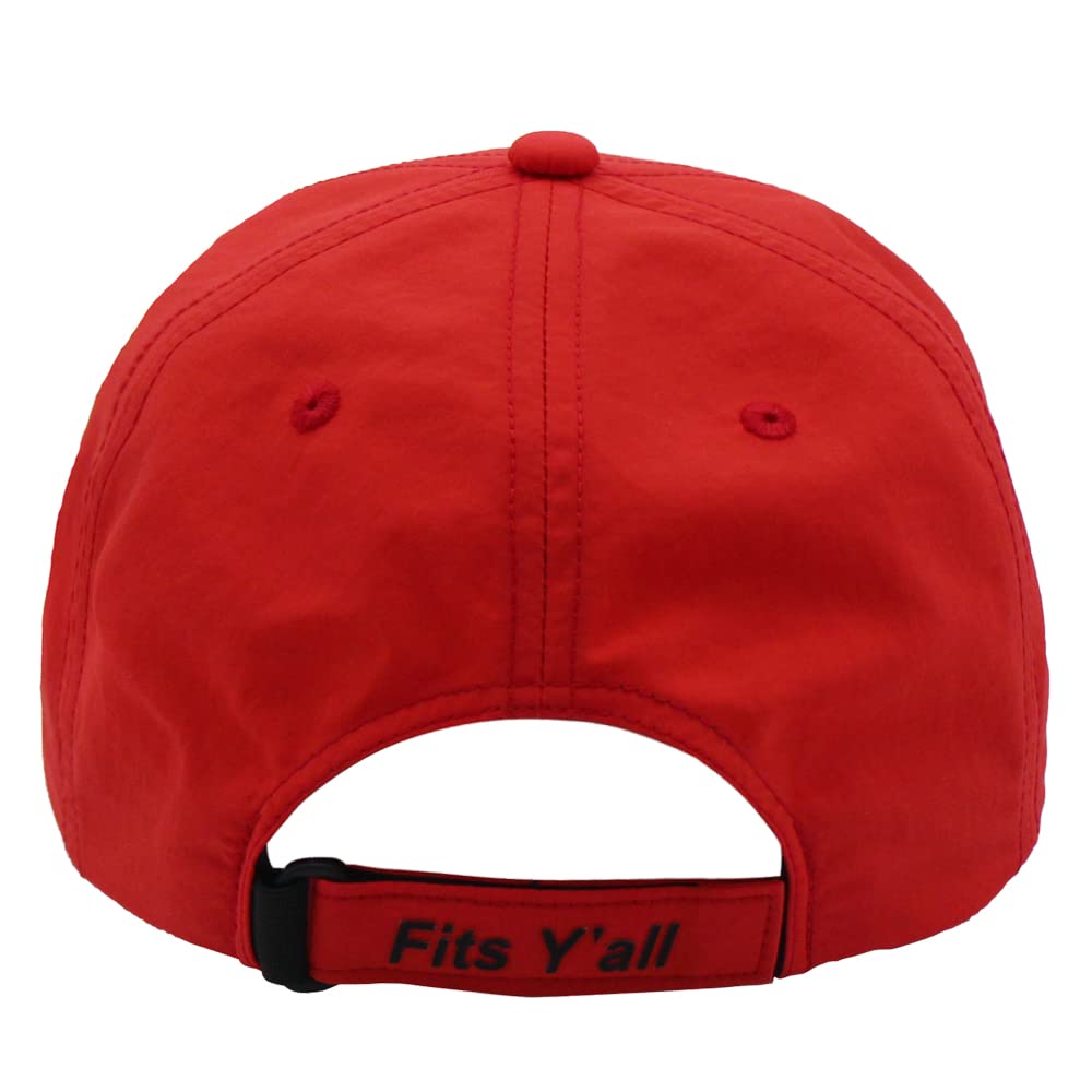 Fits Y'all Lightweight Running Cap: Sun Protection, Quick Dry with Adjustable Relaxed Fit for Men, Women, and Unisex (Wide Fit, Sand Light Gray-Beige)