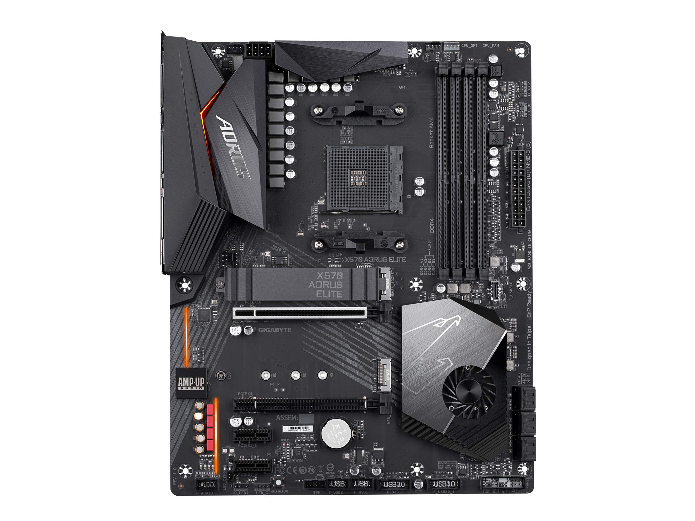 GIGABYTE X570 AORUS Elite (AMD Ryzen 3000/X570/ATX/PCIe4.0/DDR4/USB3.1/Realtek ALC1200/Front USB Type-C/RGB Fusion 2.0/M.2 Thermal Guard/Gaming Motherboard) (Renewed)
