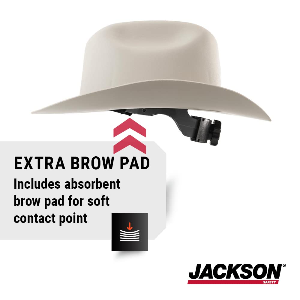 Jackson Western Hard Hat, White, Wide brim (138-19500)